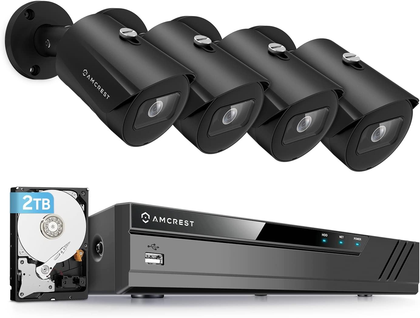 Amcrest 5MP Security Camera System, 4K 8CH PoE NVR, (4) x 5-Megapixel 2 ...