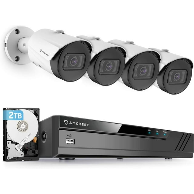 Amcrest 5MP Security Camera System, 4K 8CH PoE NVR, (4) x 5-Megapixel 2 ...