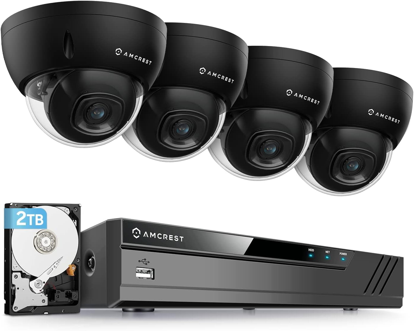 Amcrest 5MP Security Camera System, 4K 8CH PoE NVR, (4) x 5-Megapixel 2 ...