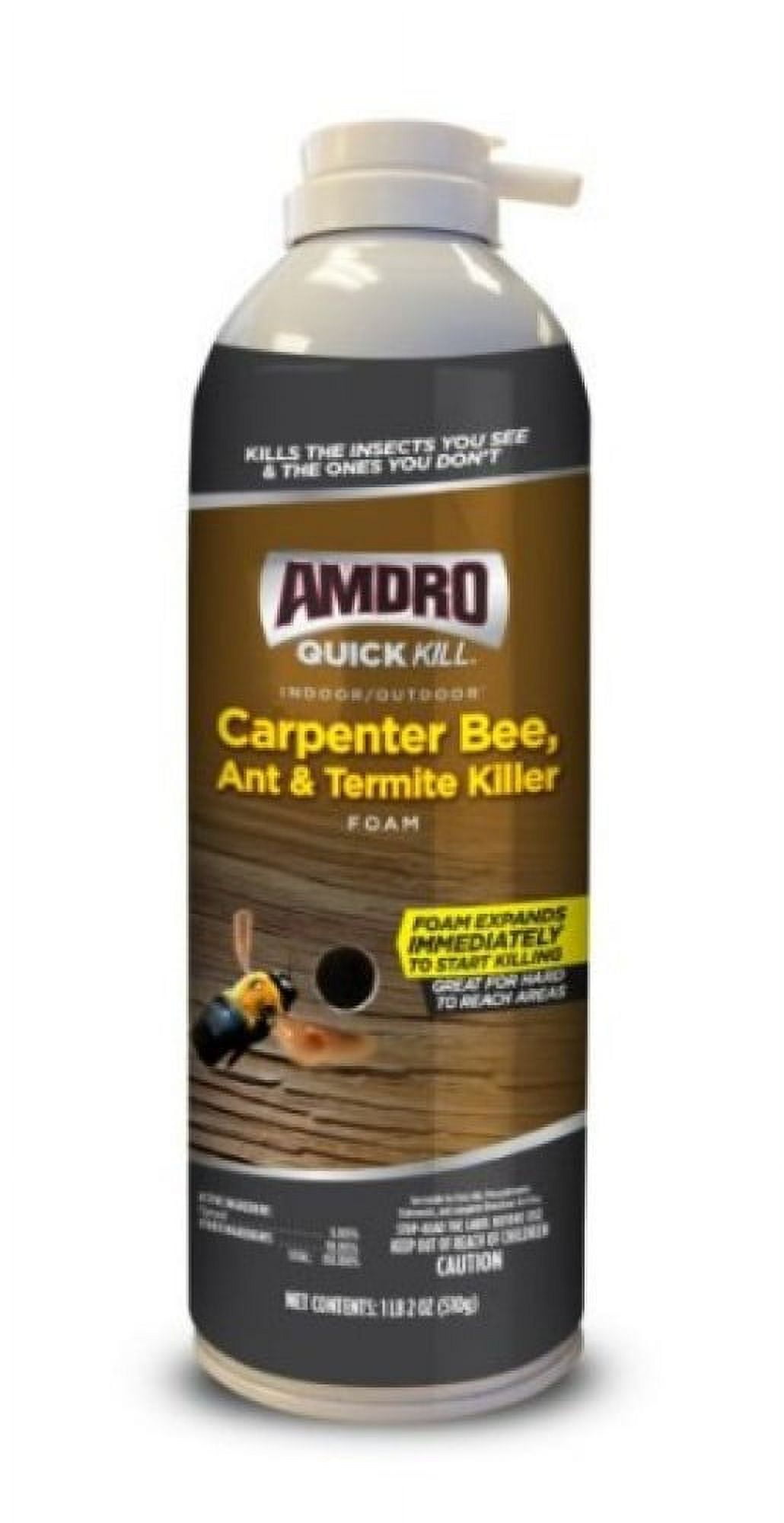 Amdro 100530435 Quick Kill Carpenter Bee Ant & Termite Killer Foam 18 ...