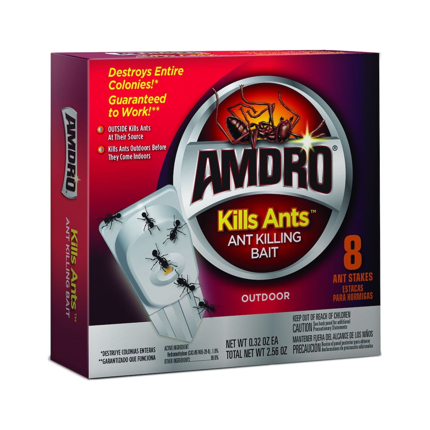 Amdro Ant Killing Ant Bait, For Indoor and Outdoor Use, 8 Stakes ...