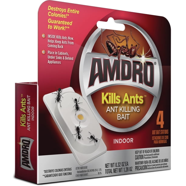 Amdro Ant Killing Bait Stations, For Indoor Use, 4 Pack - Walmart.com