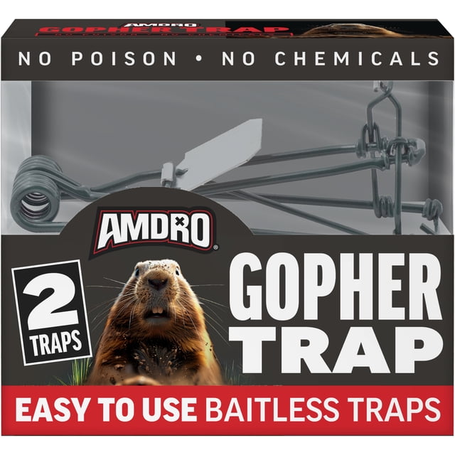 Amdro Bait Free, Mole and Gopher Trap, 2 Pack - Walmart.com