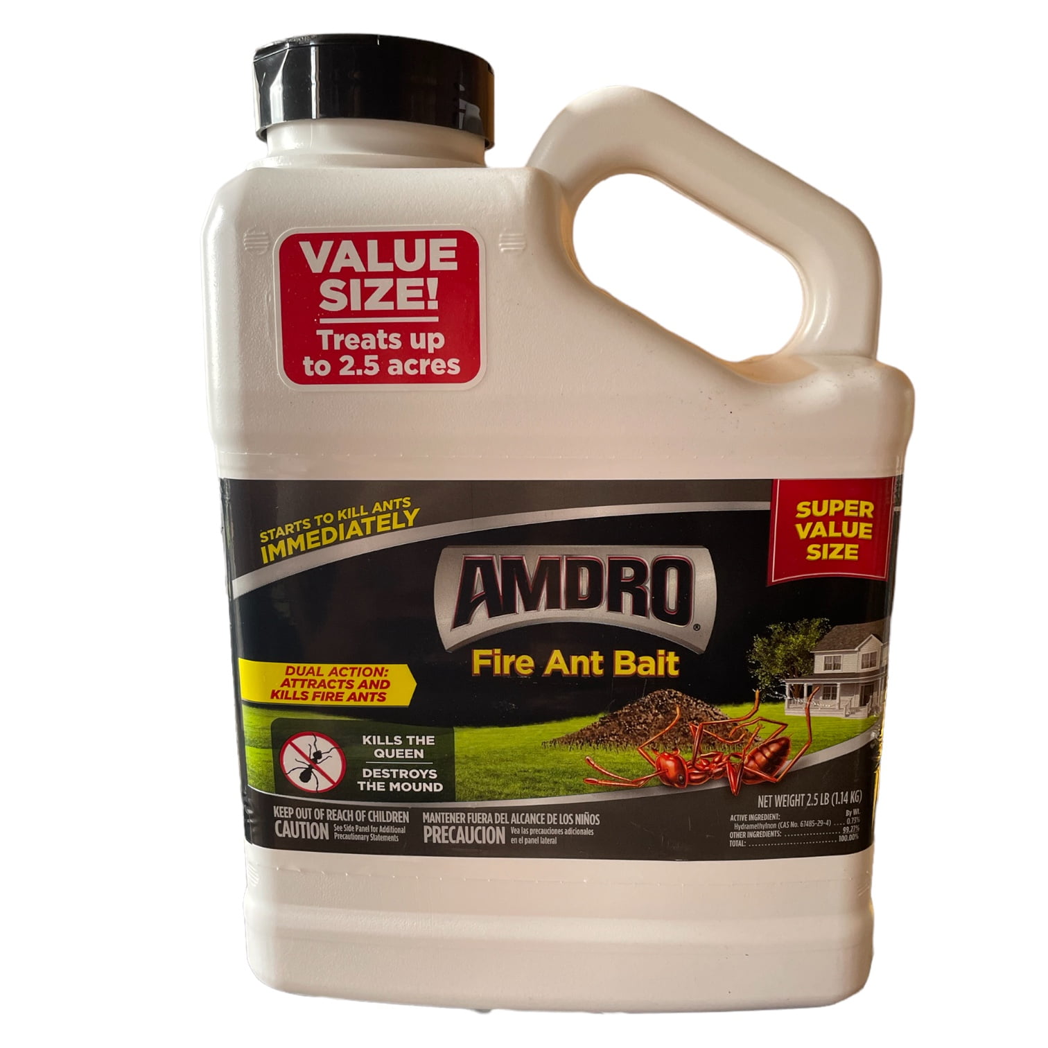 Amdro Fire Ant Bait Granules, 2.5lbs, Kills Queen Ants, Destroys Mounds Outdoors - Walmart.com