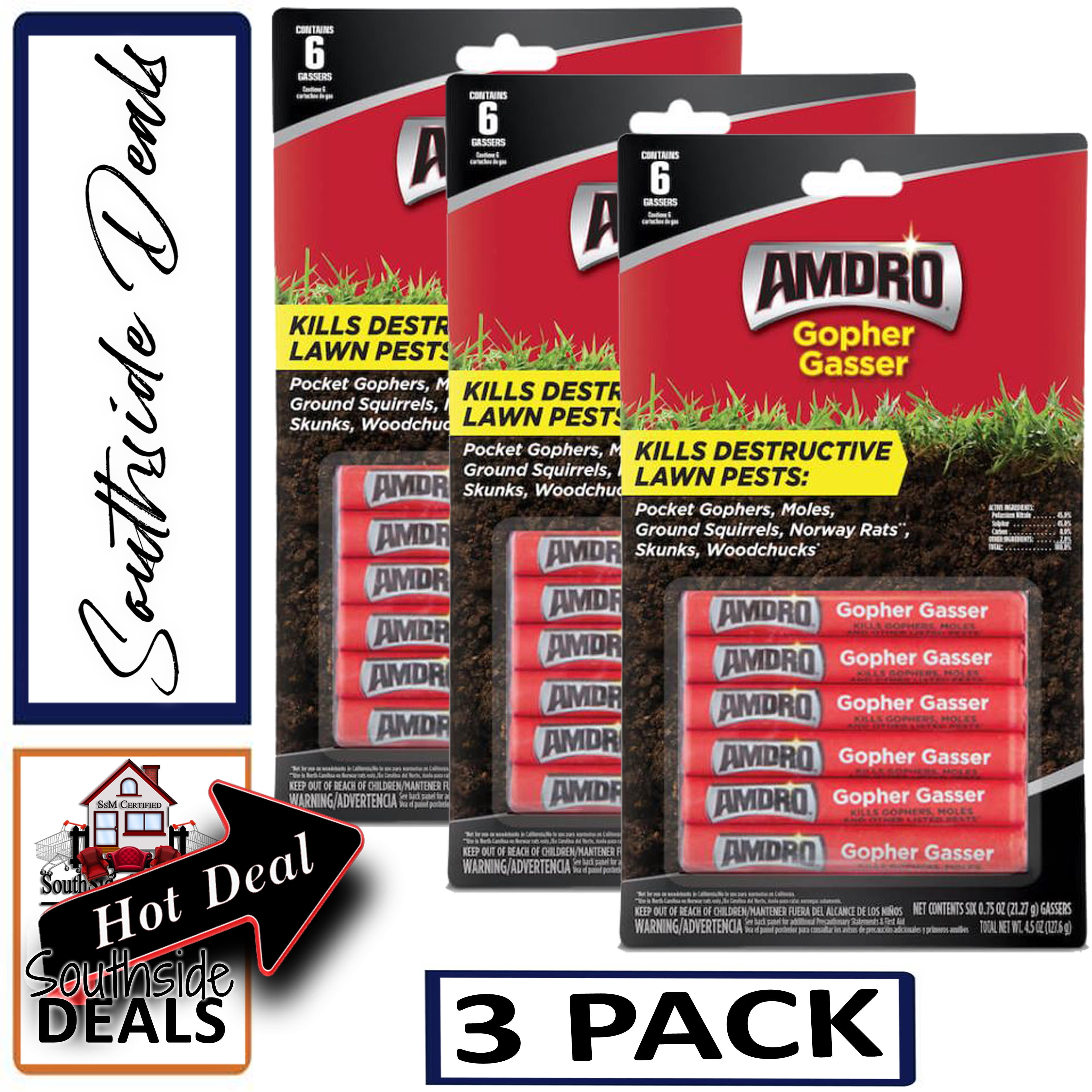 (3 pack) Amdro Gopher Gasser Spray 6 Pk of 0.75oz Pest Killer - Walmart.com