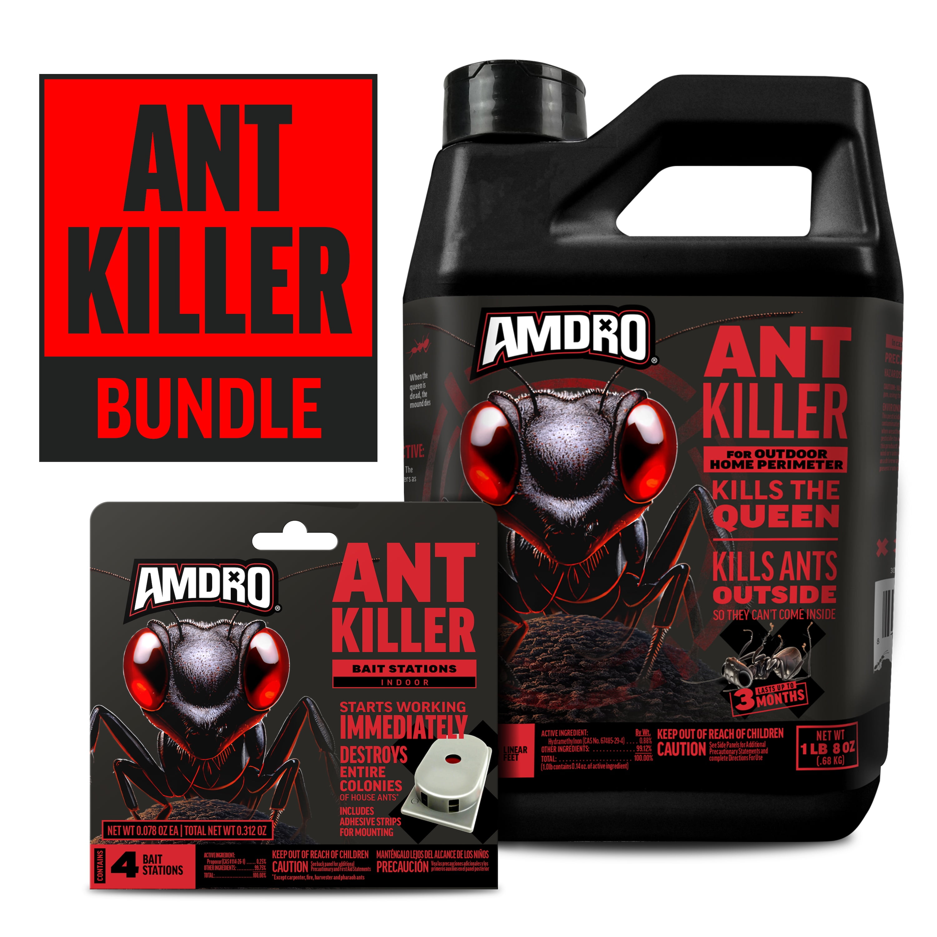 Amdro Indoor Outdoor Ant Granule Powder Bundle - Walmart.com