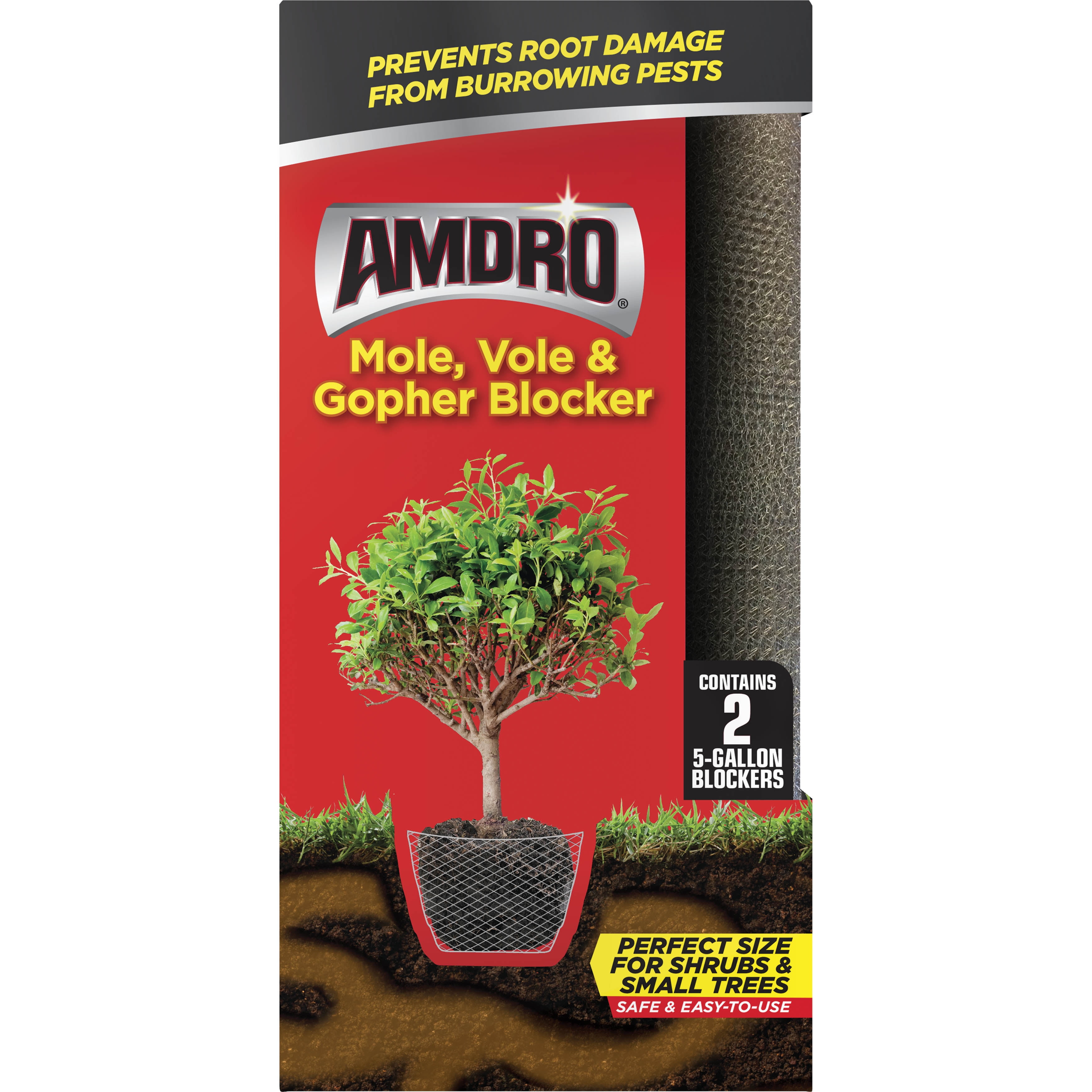Amdro Mole, Vole and Gopher Blocker, Plant Protecting Rodent Repellent ...