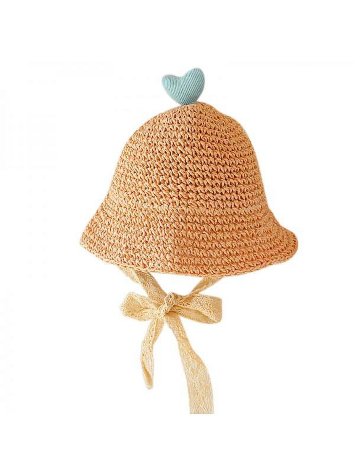 Ame Summer Girls Breathable Hat Toddler Straw Hat Kids Beach ...