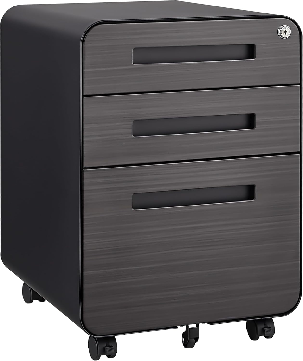 Amebee Modern Office Metal File Cabinet Trendy 3 Drawer with Lock ...