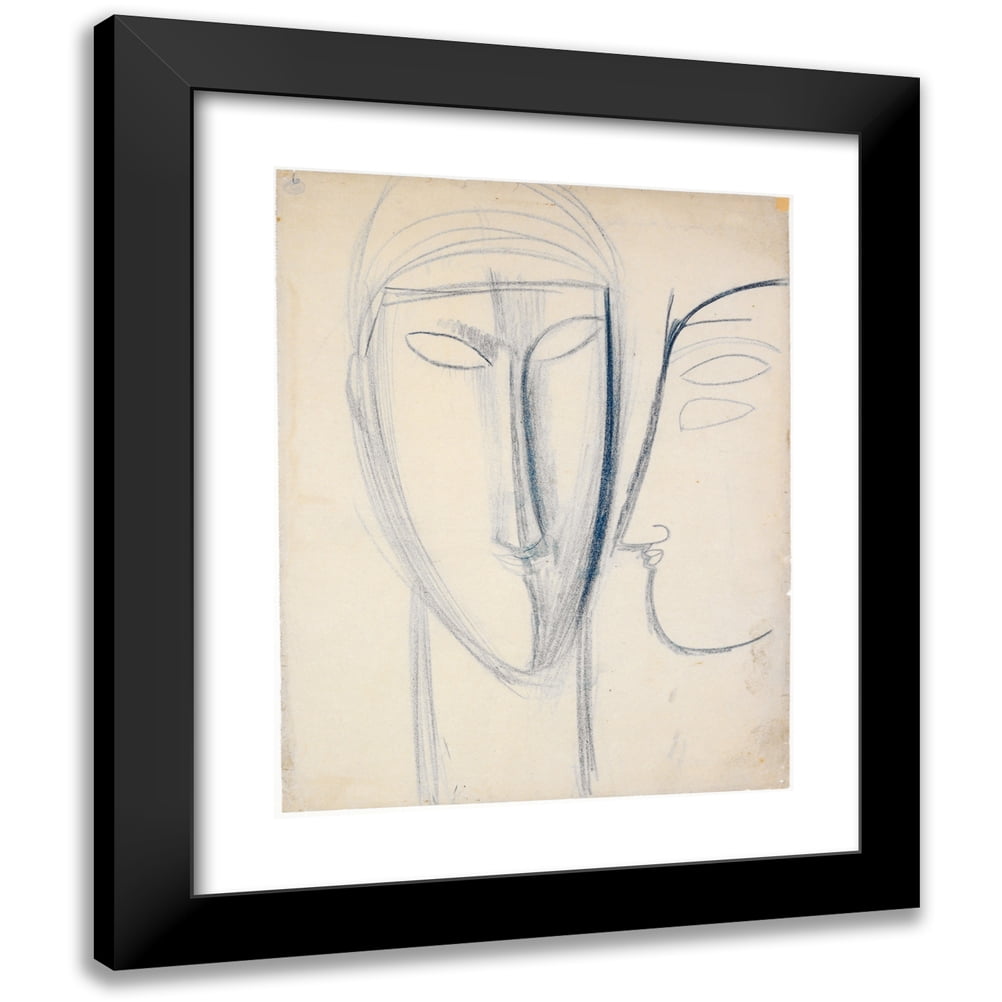 Amedeo Modigliani 15x18 Black Modern Framed Museum Art Print Titled ...