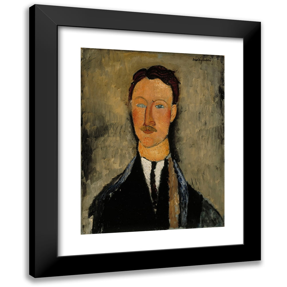 Amedeo Modigliani 19x24 Black Modern Framed Museum Art Print Titled ...
