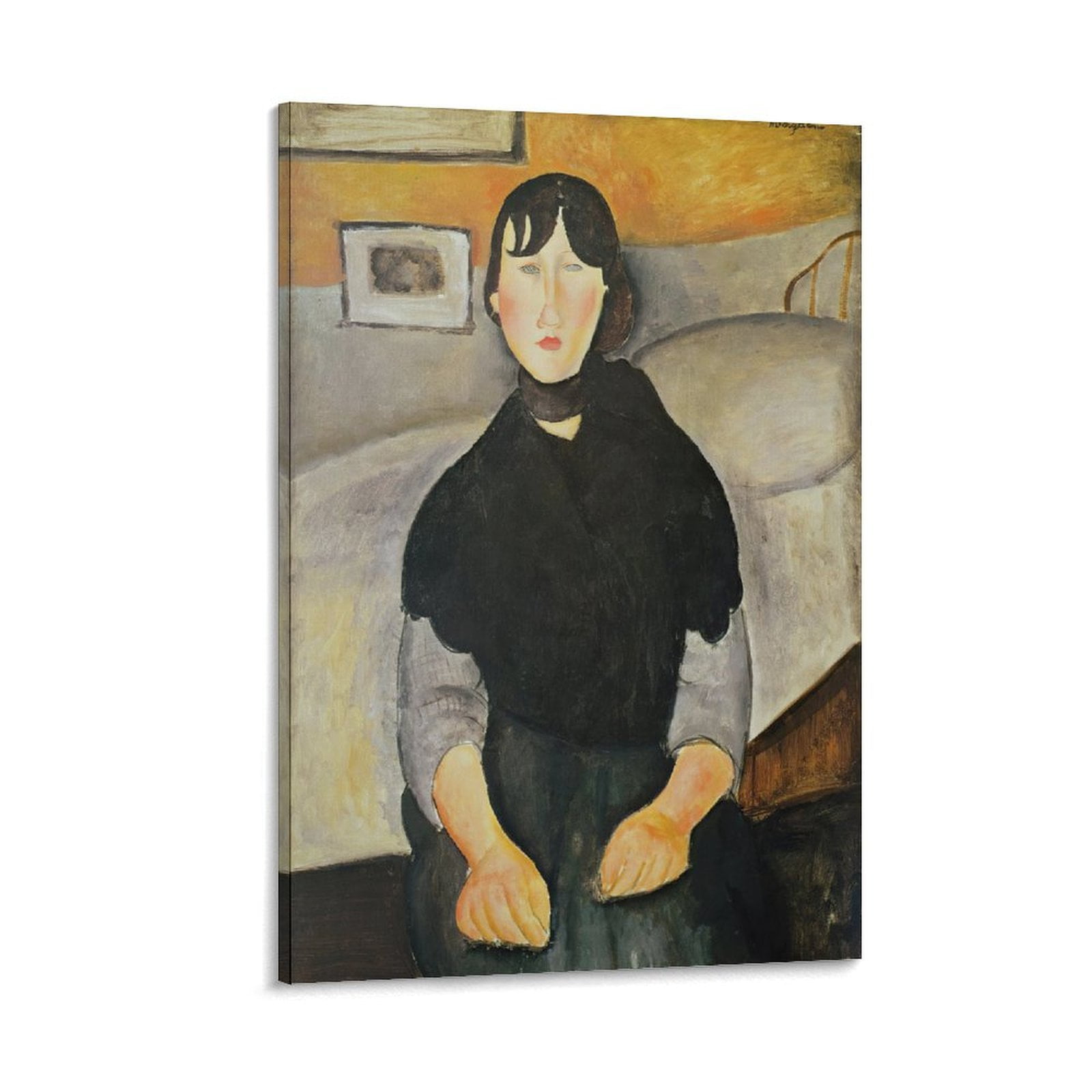 Amedeo Modigliani Painting Young Woman of The People Canvas Art Poster ...