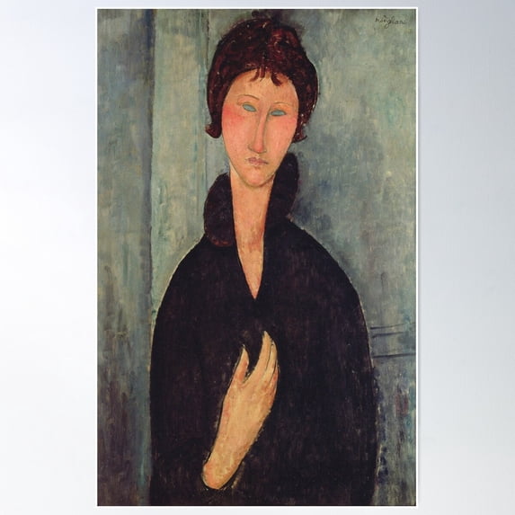 Amedeo Modigliani - Woman With Blue Eyes Poster Wall Art Modern Wall ...