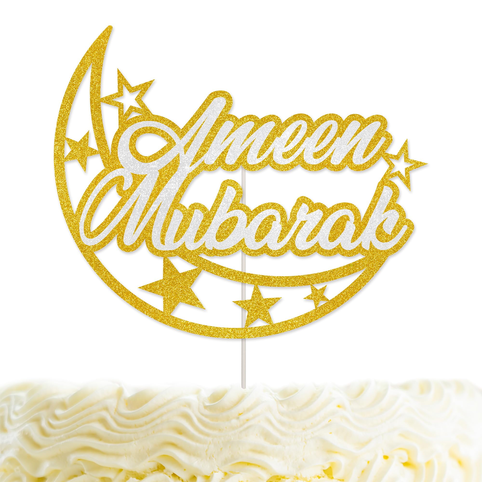 Ameen Mubarak Cake Topper Glitter Ameen COC1Mubarak Decorations for ...