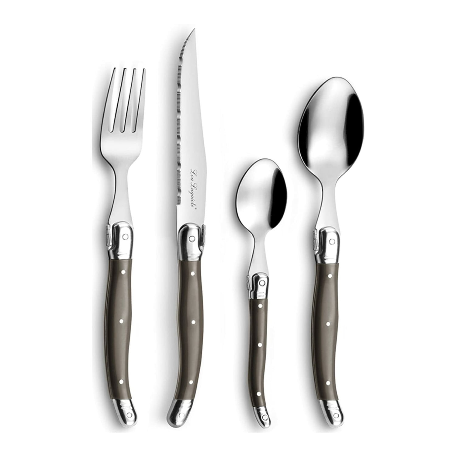 Amefa Lou Laguiole Tradition 24-Piece Flatware Set (Black) - Walmart.com