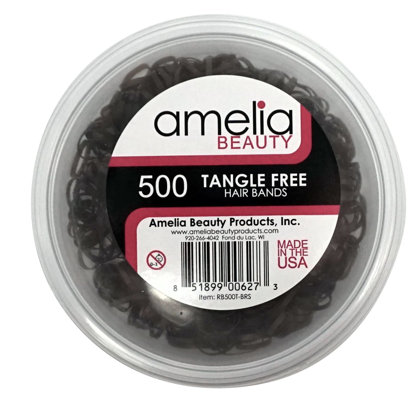 Amelia Beauty | 1/2in, Brown, Tangle Free Elastic Pony Tail Holders ...