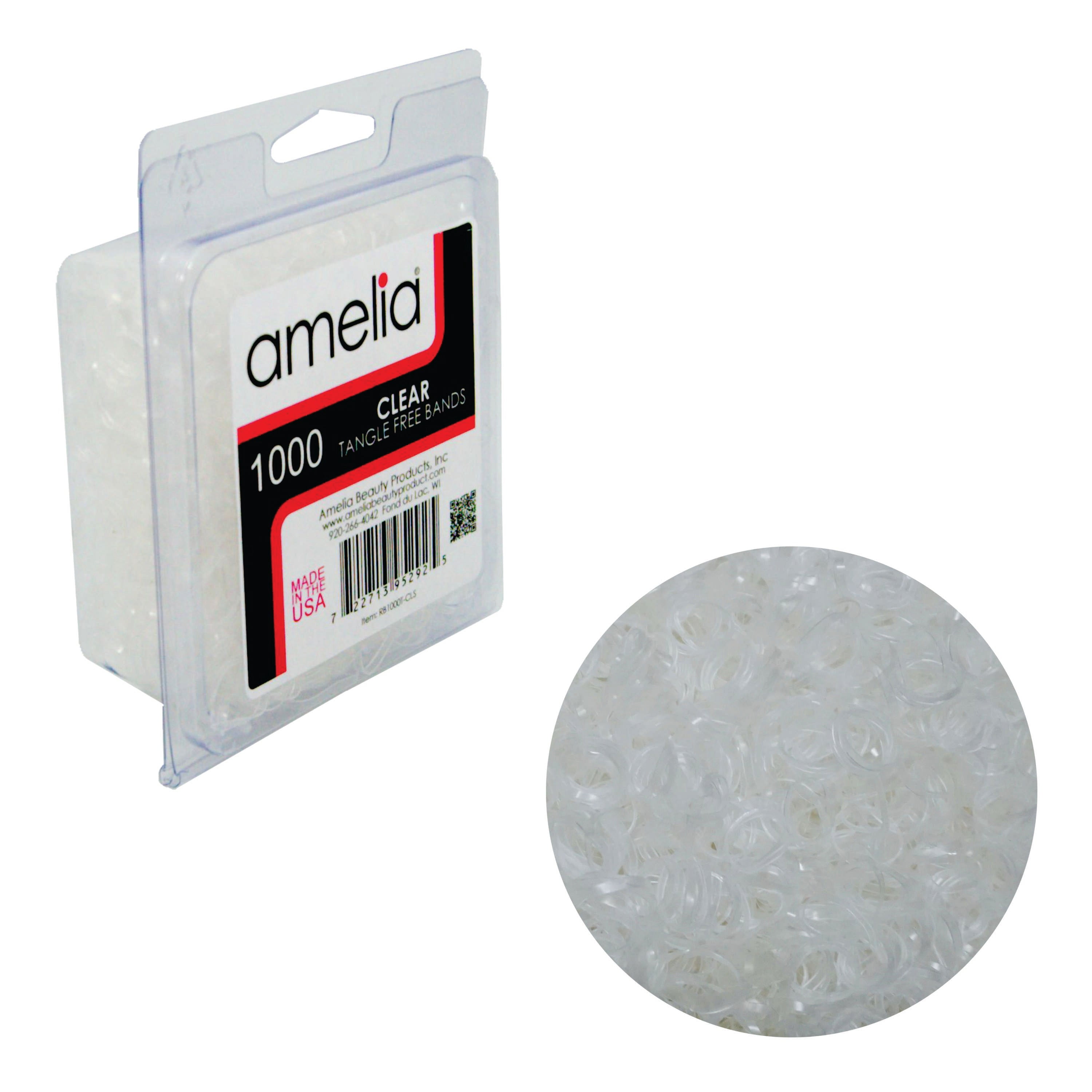 Amelia Beauty | 1/2in, Clear, Tangle Free Elastic Pony Tail Holders ...