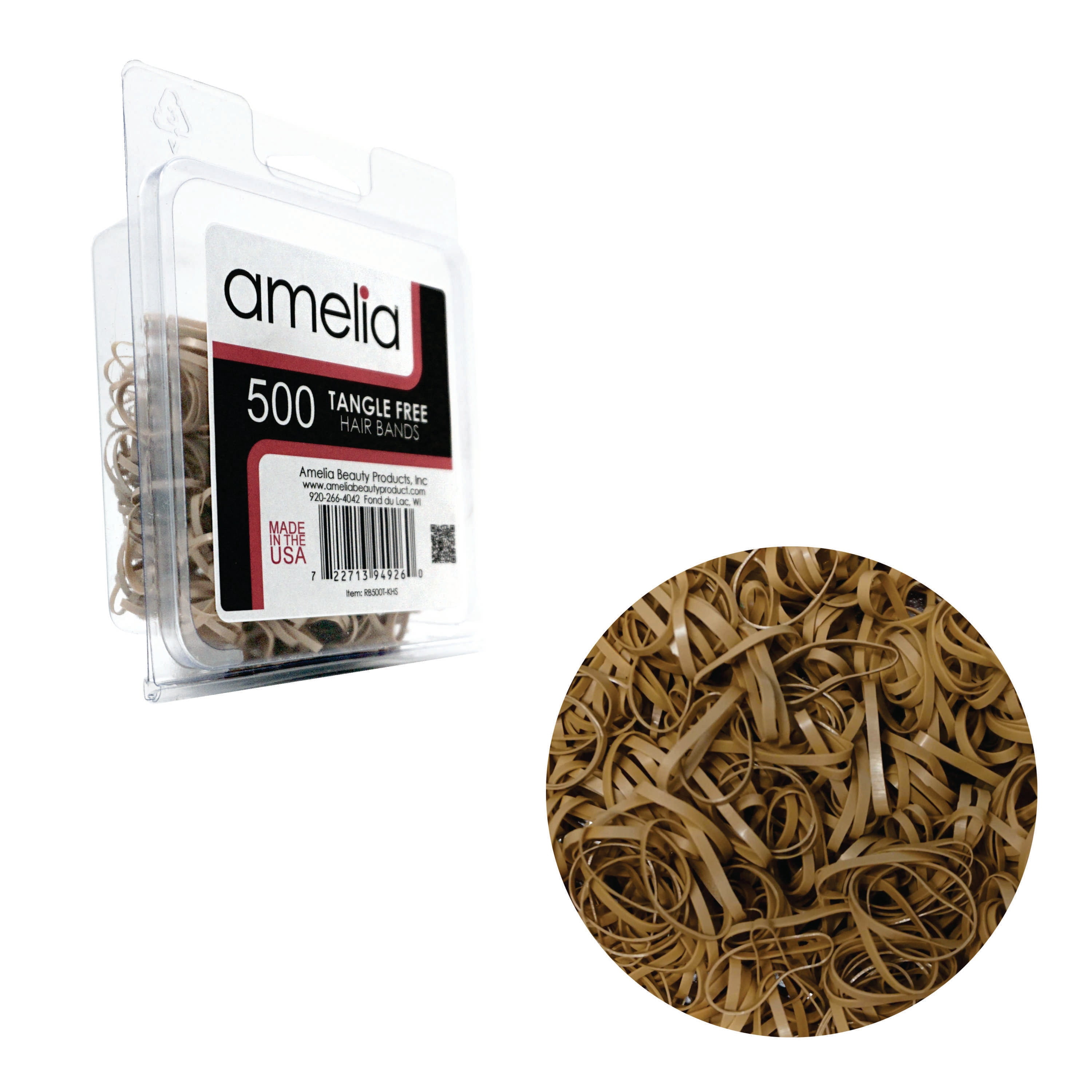 Amelia Beauty | 1/2in, Khaki, Tangle Free Elastic Pony Tail Holders ...