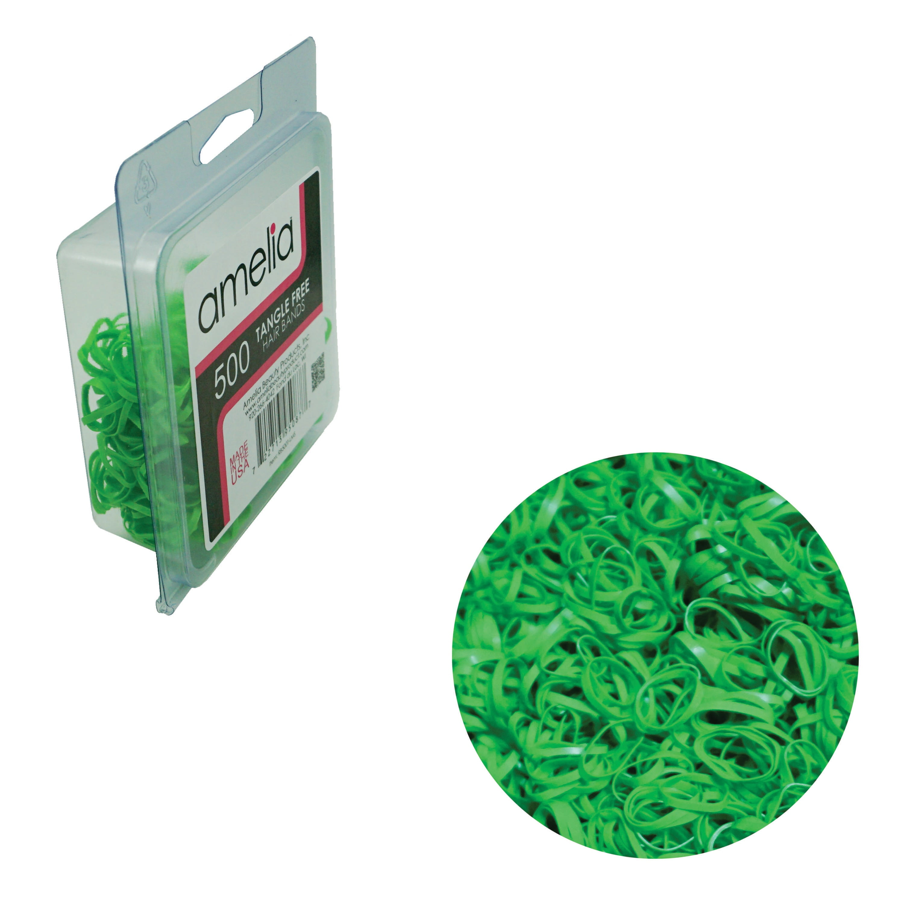 Amelia Beauty | 1/2in, Lime, Tangle Free Elastic Pony Tail Holders ...