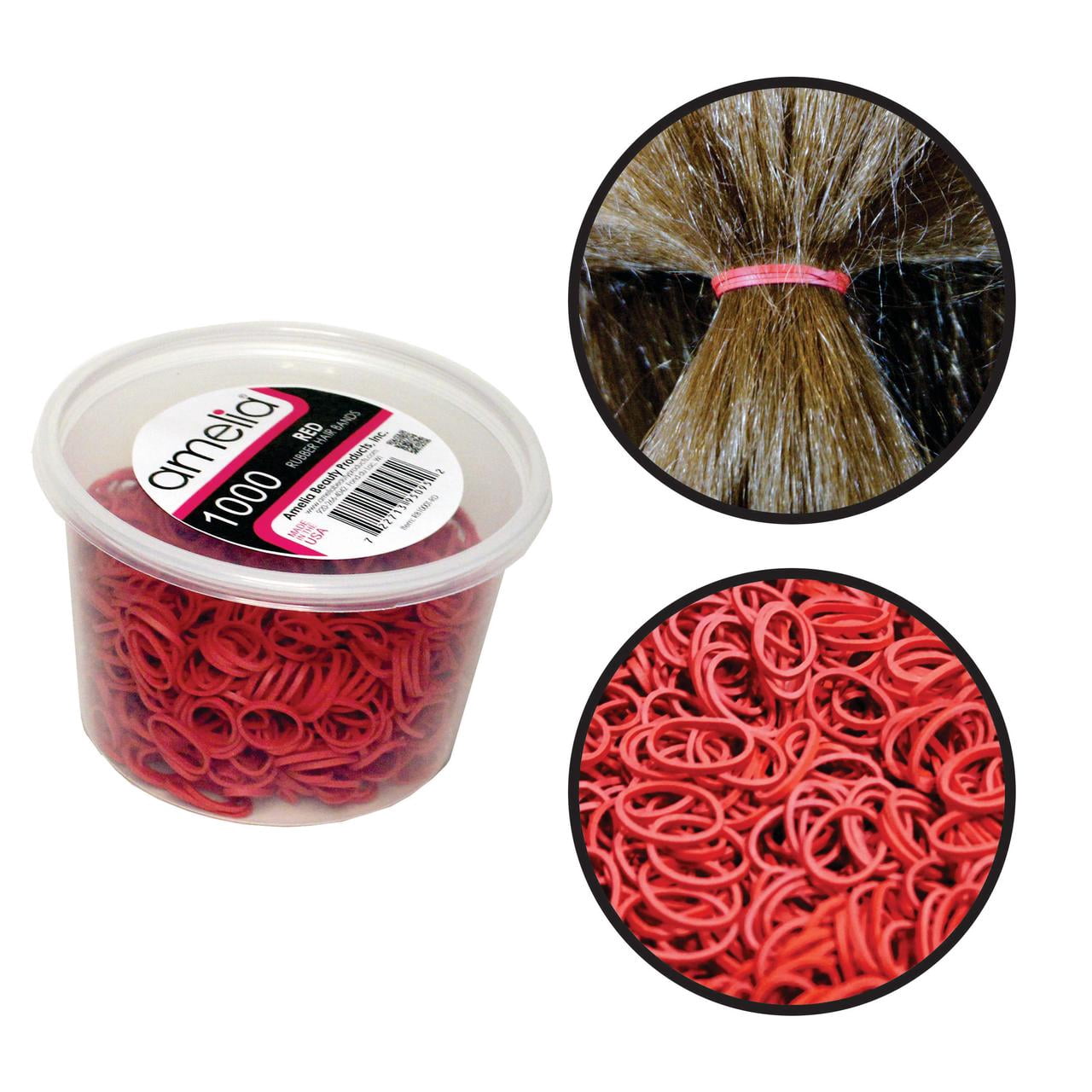 Amelia Beauty | 1/2in, Red, Elastic Rubber Band Pony Tail Holders ...