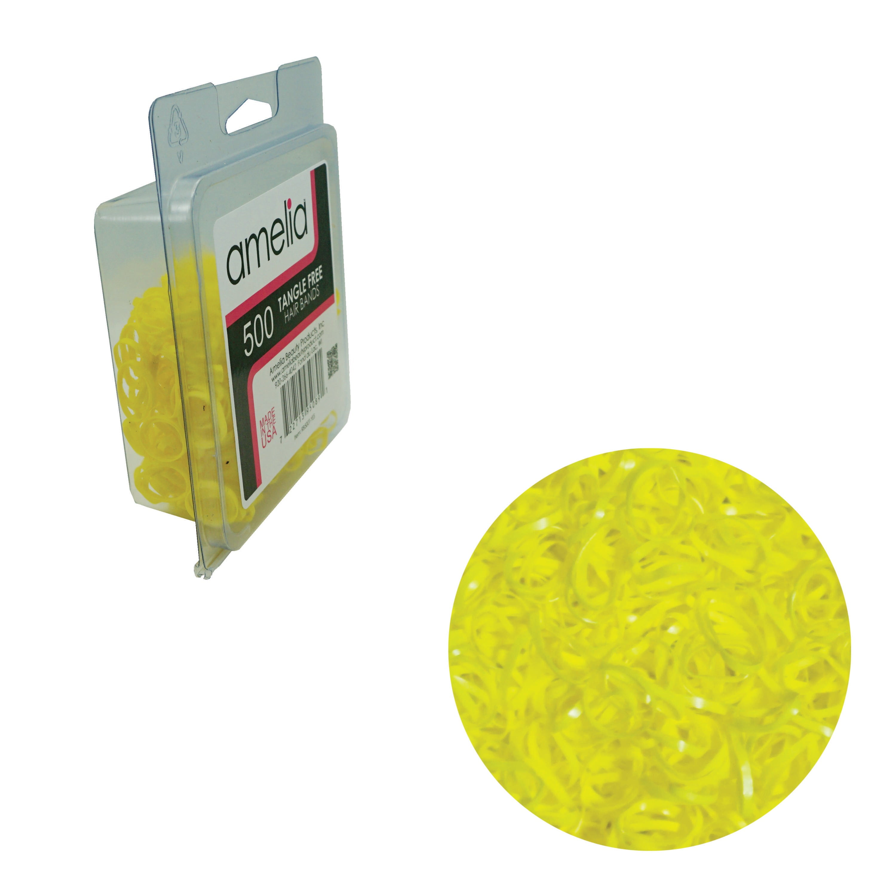 Amelia Beauty | 1/2in, Yellow, Tangle Free Elastic Pony Tail Holders ...