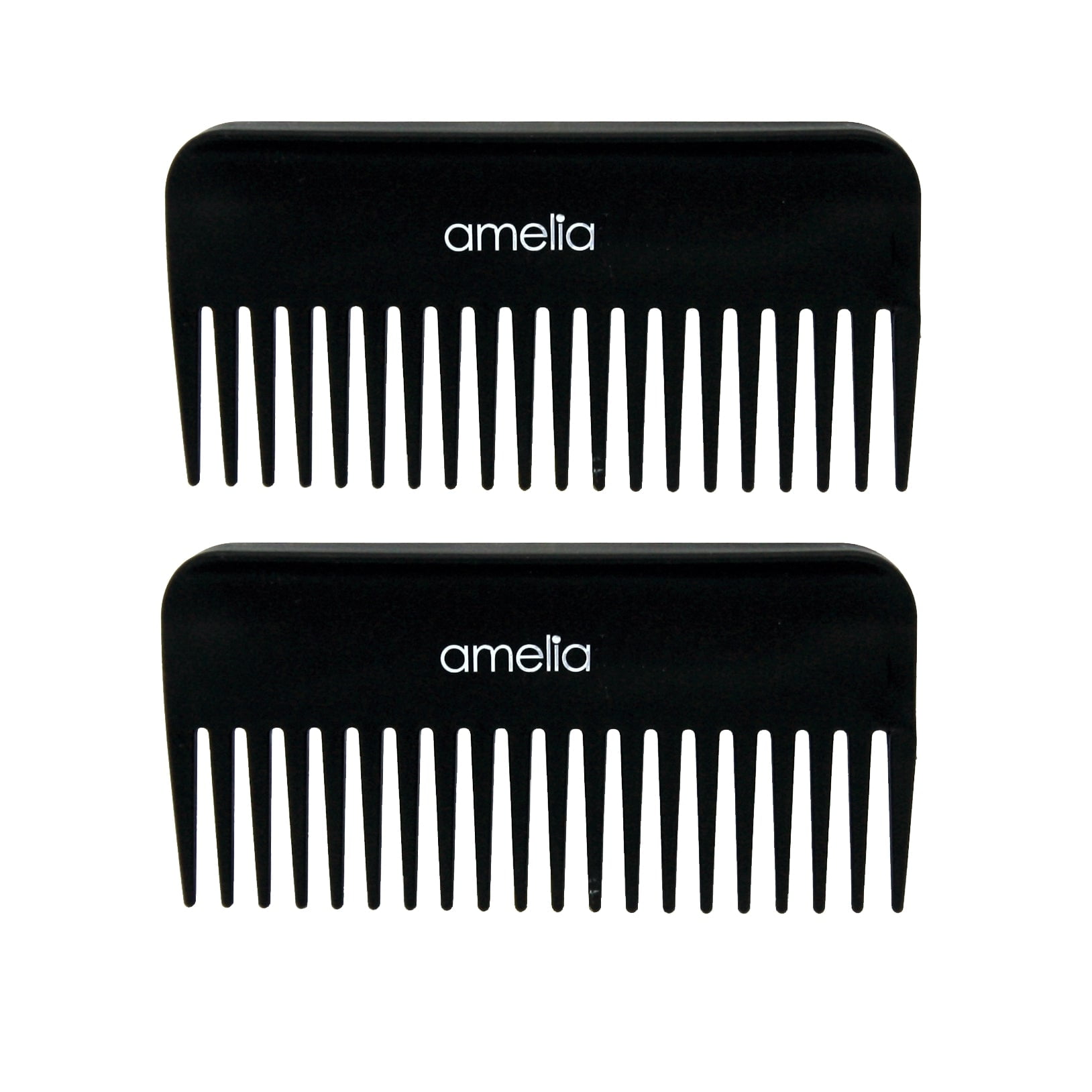 Amelia Beauty,6in Black Plastic Detangling Rake Comb, Made in USA ...