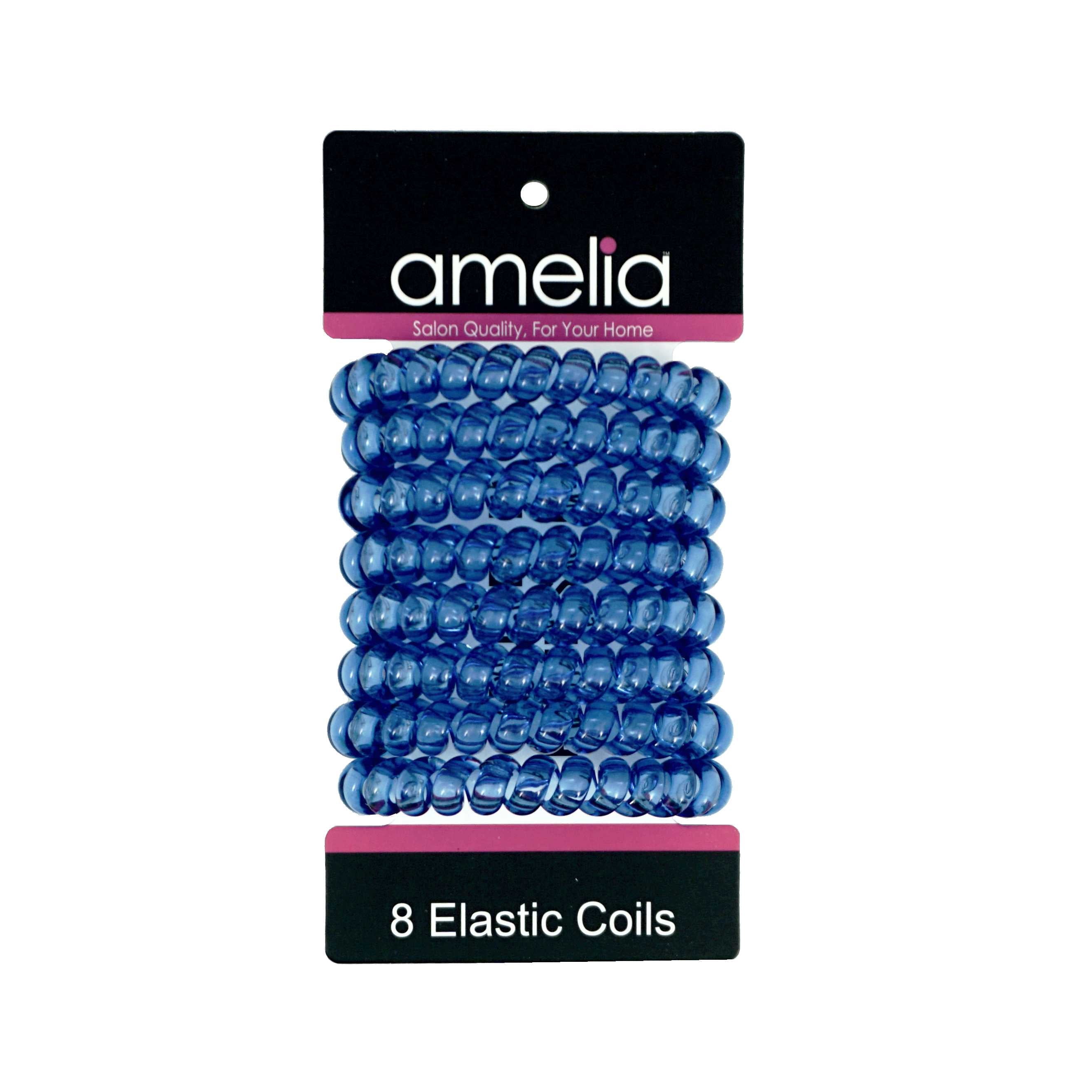 Amelia Beauty Products 8 Large Smooth Elastic Hair Coils, 2. 5in ...