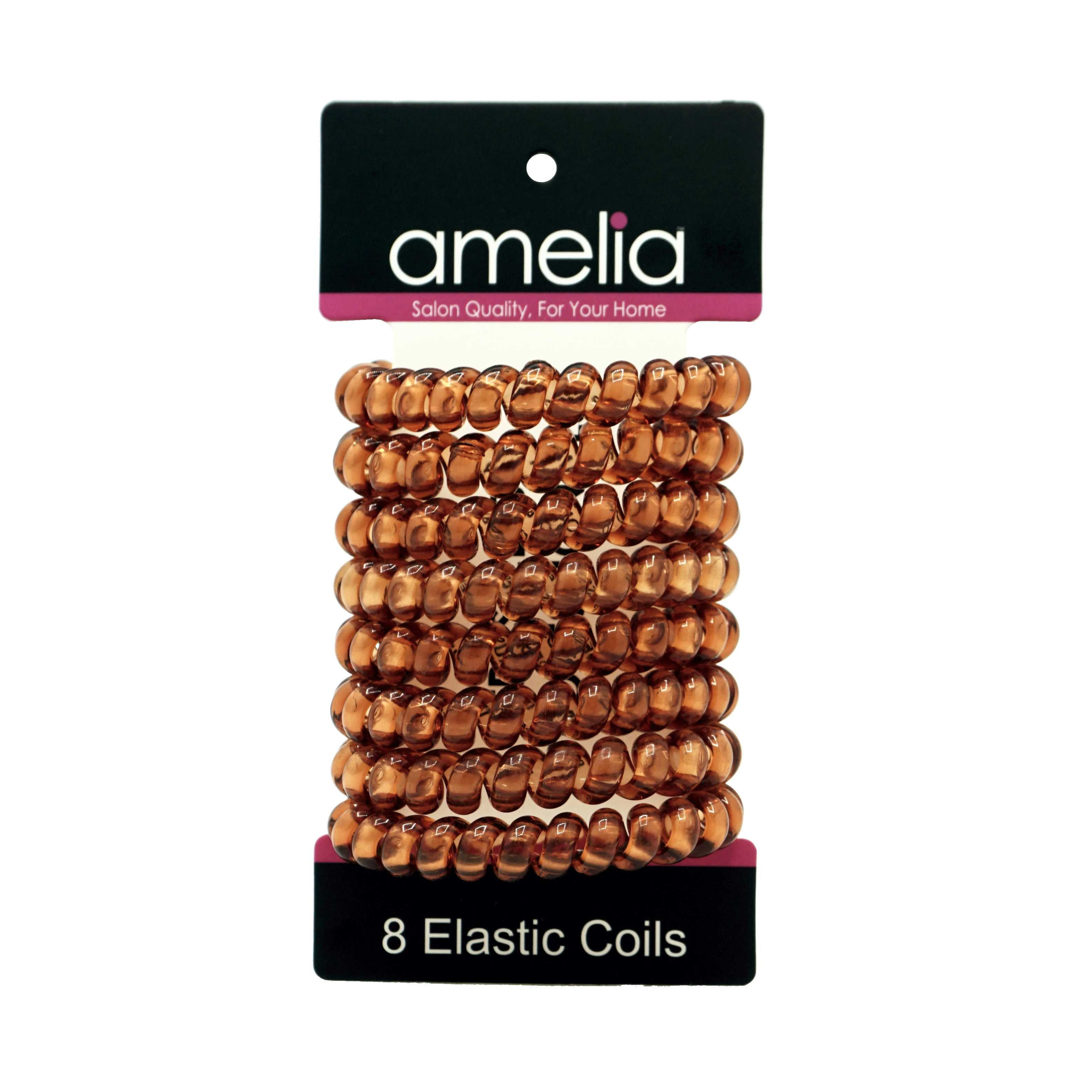 Amelia Beauty Products 8 Large Smooth Elastic Hair Coils, 2. 5in ...