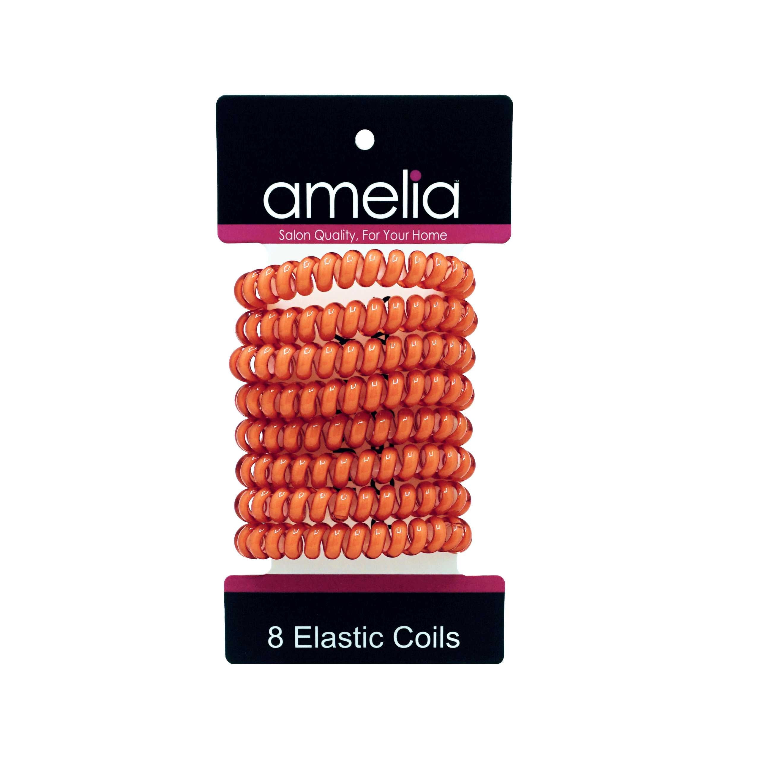 Amelia Beauty Products 8 Medium Elastic Hair Coils, 2.0in Diameter ...