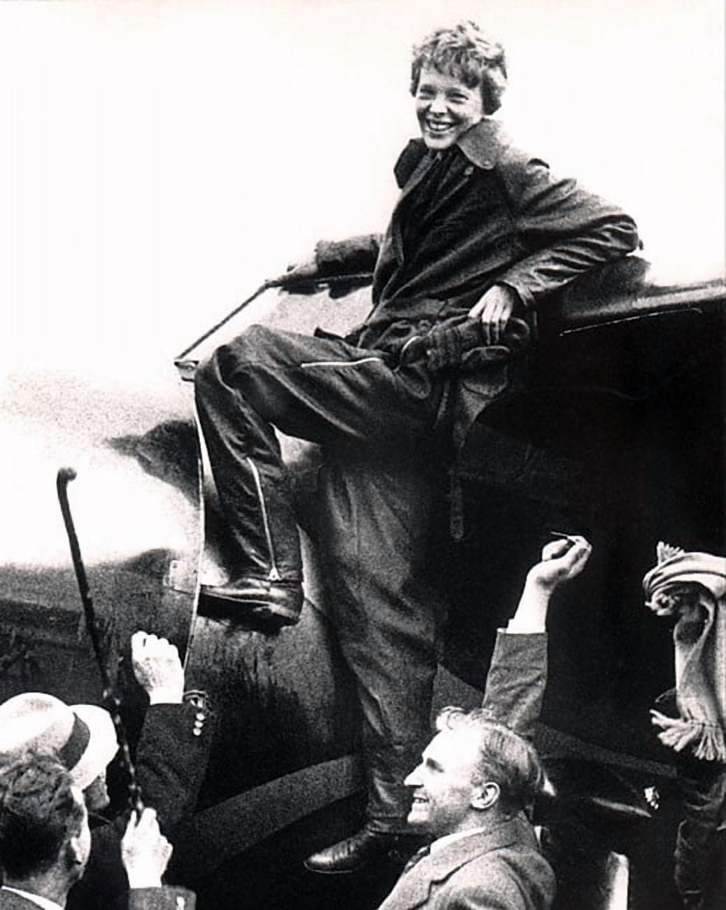 Amelia Earhart and Lockheed 5B Vega North Ireland - 20x30 Inch Glossy ...