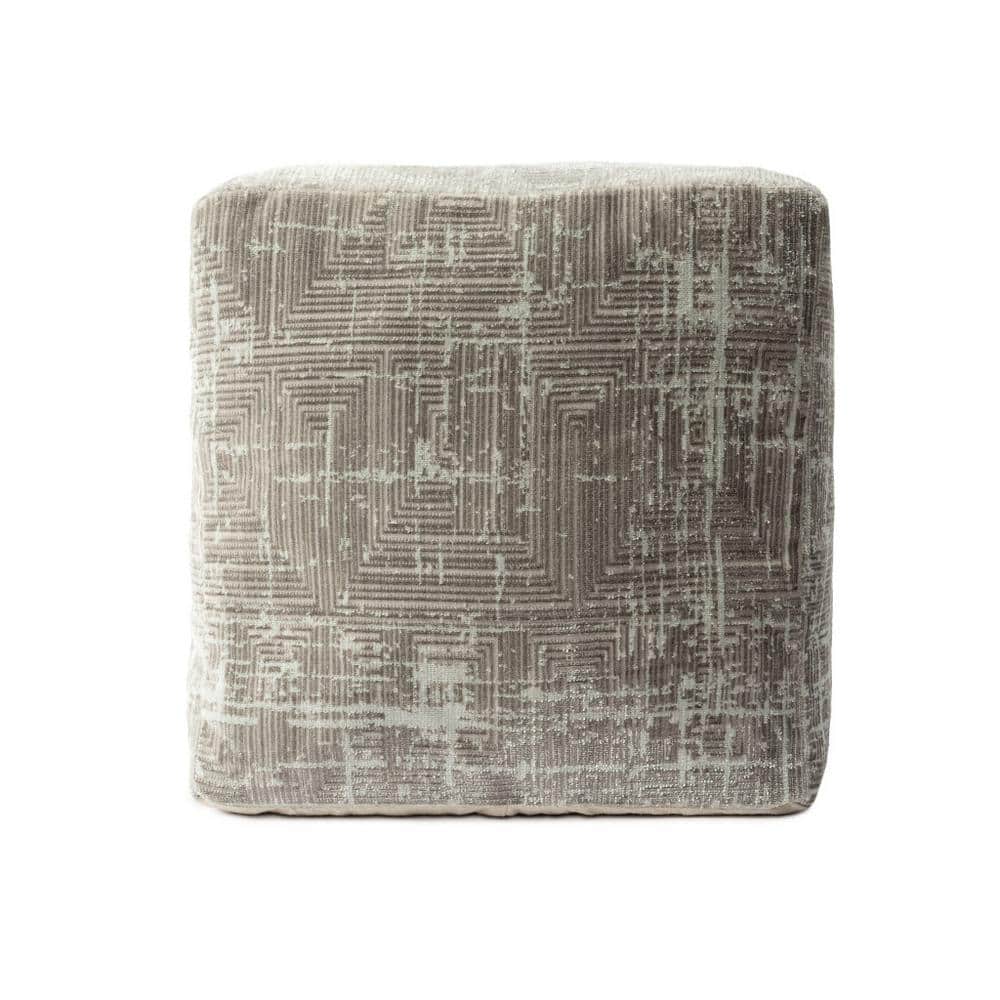 Amelia Gray Cotton Square Cube Ottoman - Walmart.com