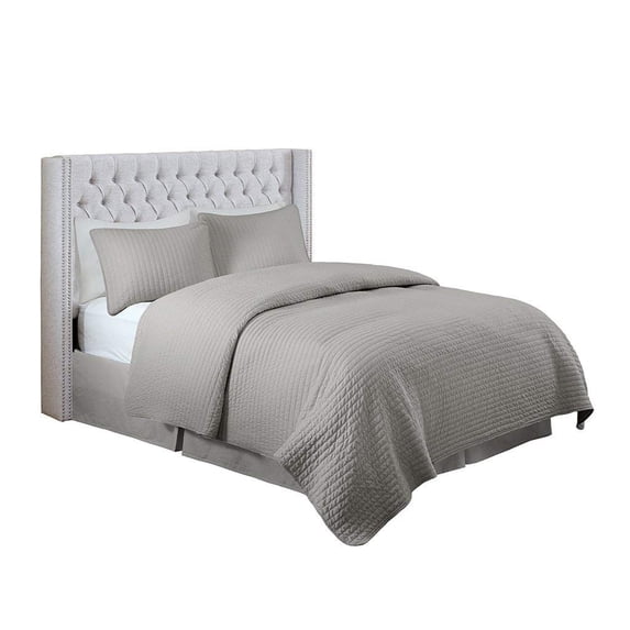 Free Shipping! Amelia Upholstery Headboard Grey Queen - Walmart.com ...