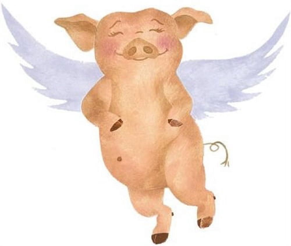 Amelia the Flying Pig Wall Stencil - E212 by Designer Stencils ...