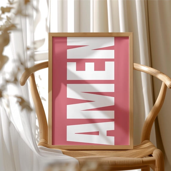 Amen Bold Minimalist Wall Art, Unframed Paper Poster 11x14in - Walmart.com