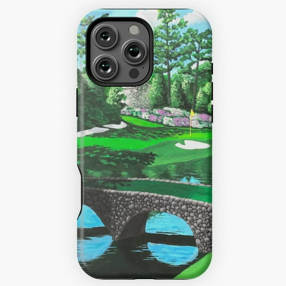 Amen Corner Golf Course Map Art iPhone Case 17 16 15 14 13 12 11 Pro ...
