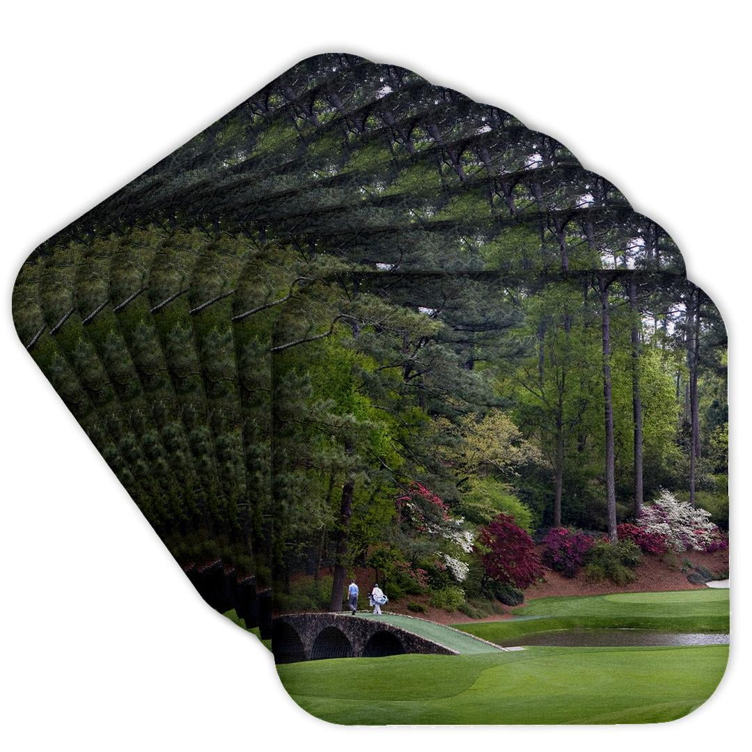 3dRose, Amen Corner in Augusta Georgia - Golfers on Bridge, Set of 8 ...