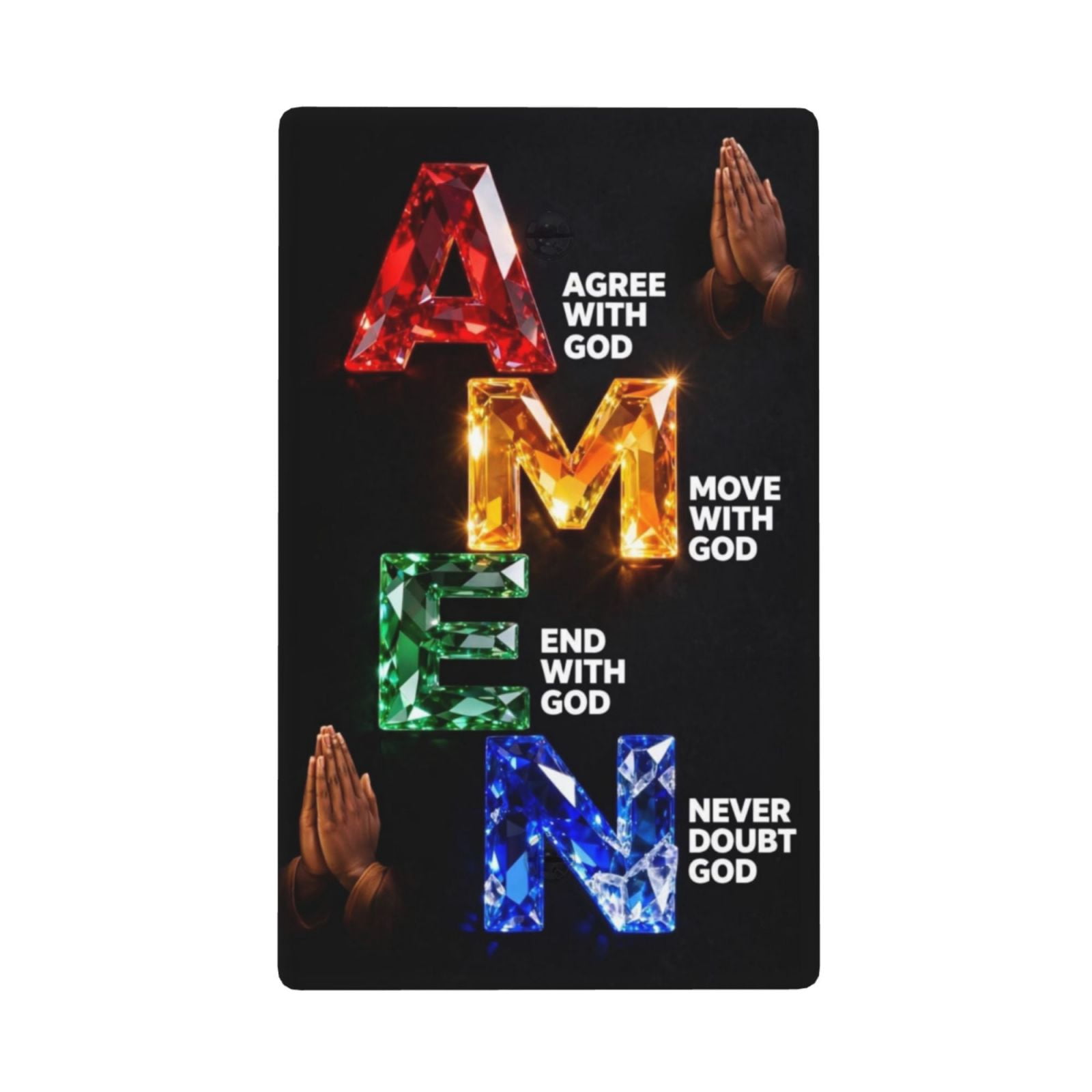 Amen Decorative Blank Wall Plate Cover, Polycarbonate Switch Plate ...