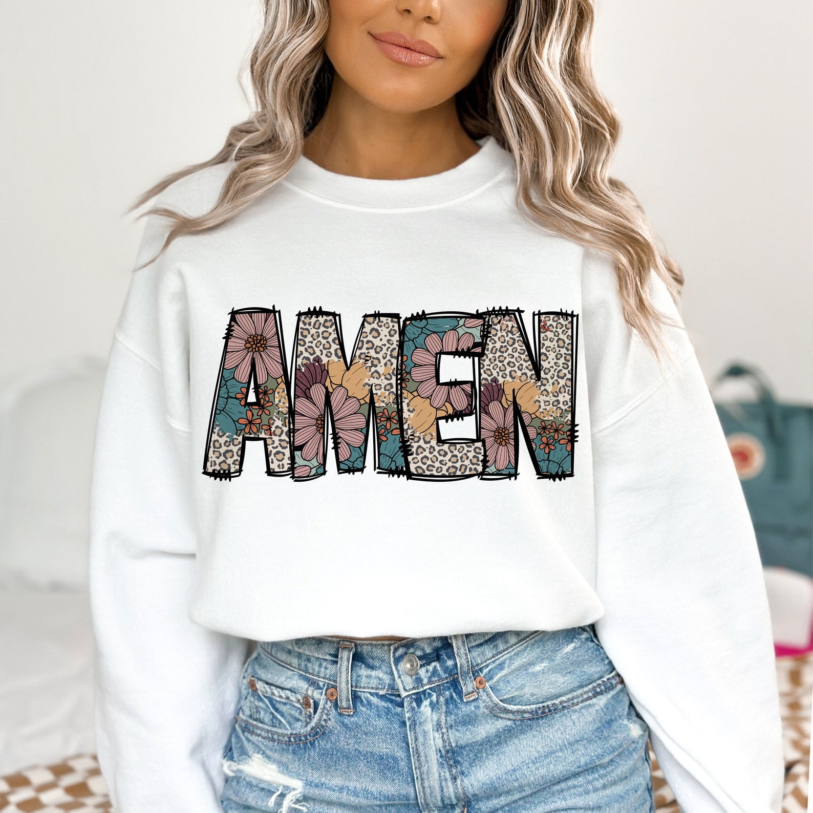 Amen Leopard Christian Shirt, Easter Christian Sweatshirt, Jesus Shirt ...