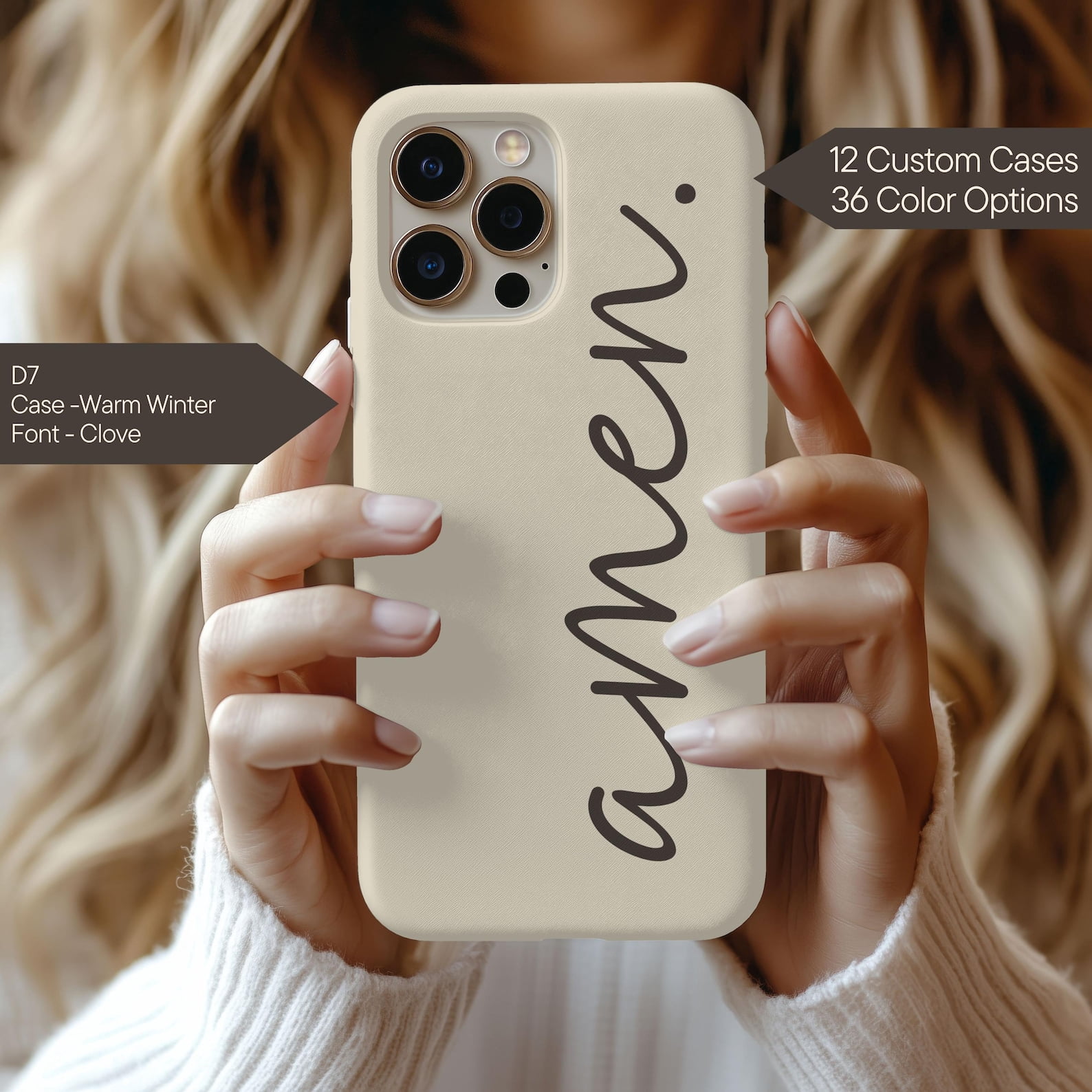 Amen Minimalist Script Faith Christian Phone Case iPhone 17 to 11 Pro ...