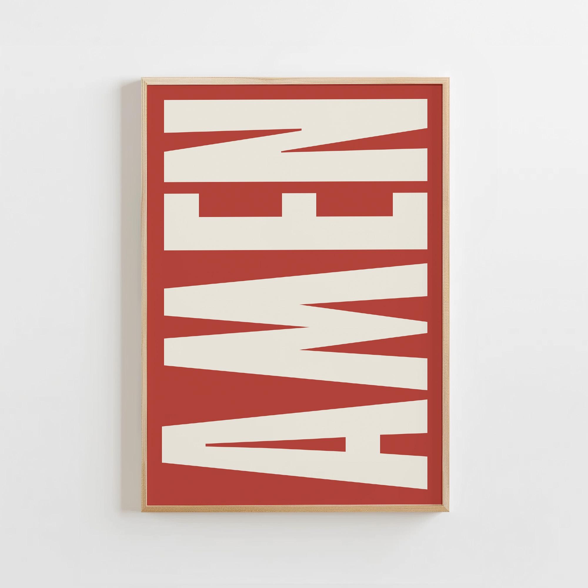 Amen Poster, Jesus Poster, Christian Poster, Christian, Retro Poster ...