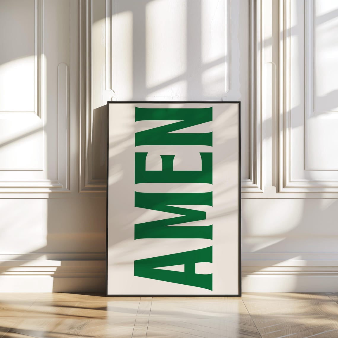 Amen Print, Jesus Typography Poster, Free Delivery, Trendy Christian ...
