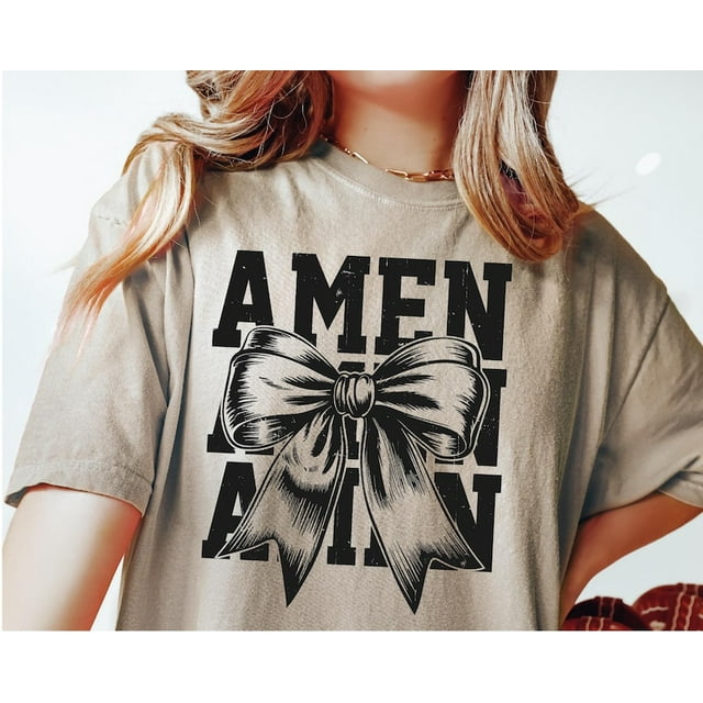 Amen T-Shirt, Christian Faith Shirt, Bible Verse Quote Tee for ...