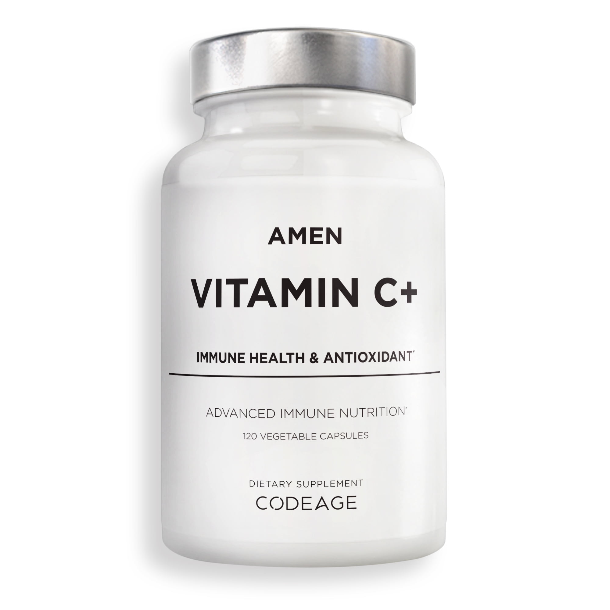Amen Vitamin C +, 1285mg Vitamin C Per Serving, 2-Month Supply, Citrus ...
