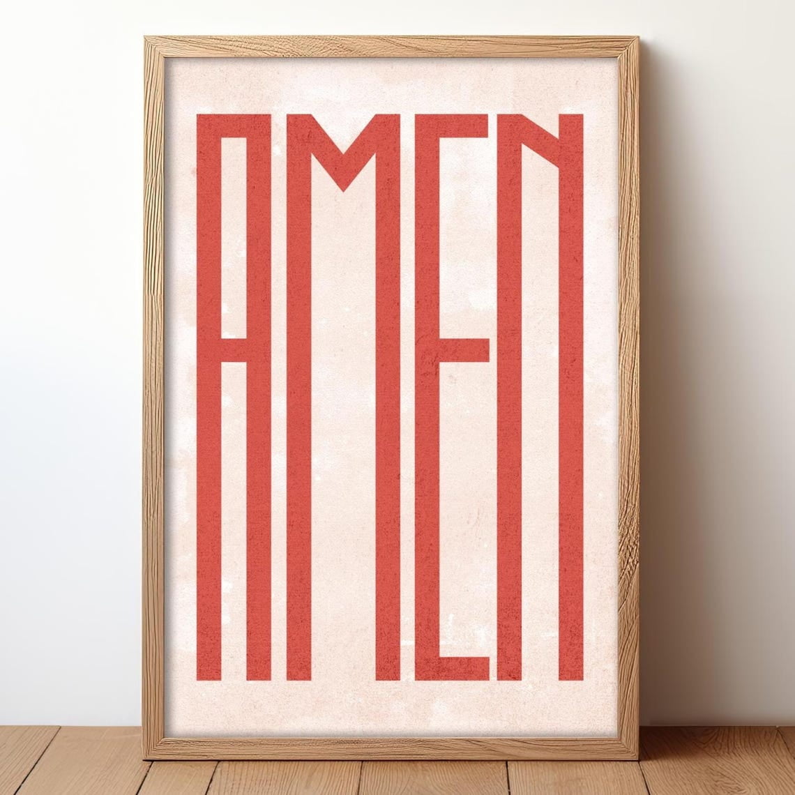 Amen Word Poster, Modern Christian Wall Art Poster Decor For Living ...