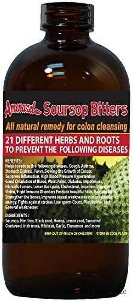 Amenazel Herbs Soursop Bitters Liquid 16oz with 21 Herbs and Roots ...