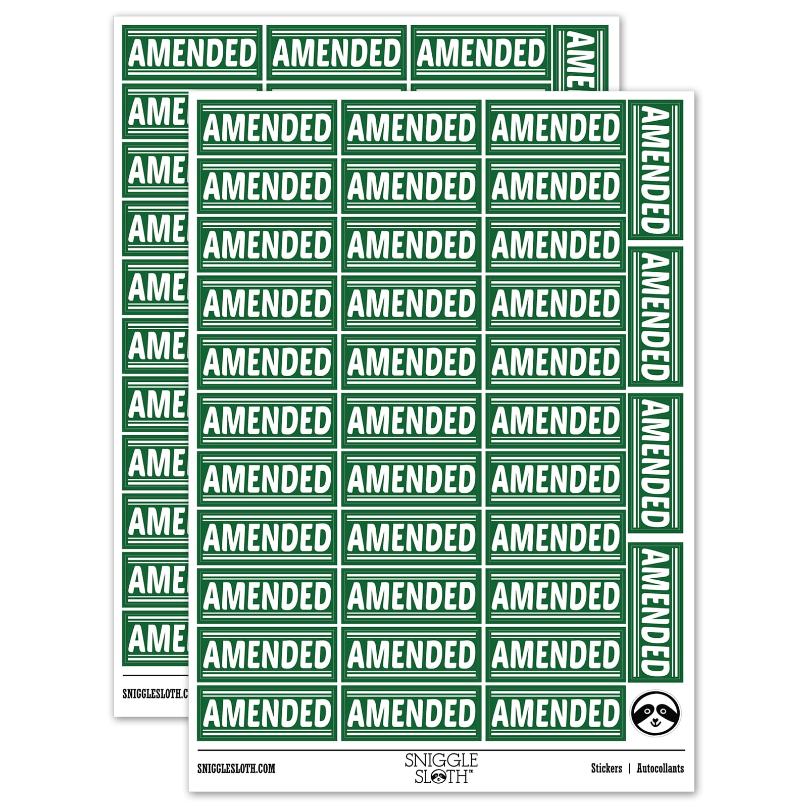 Amended Double Lines Sticker Set - Dark Green - Gloss Finish - 1.5 ...