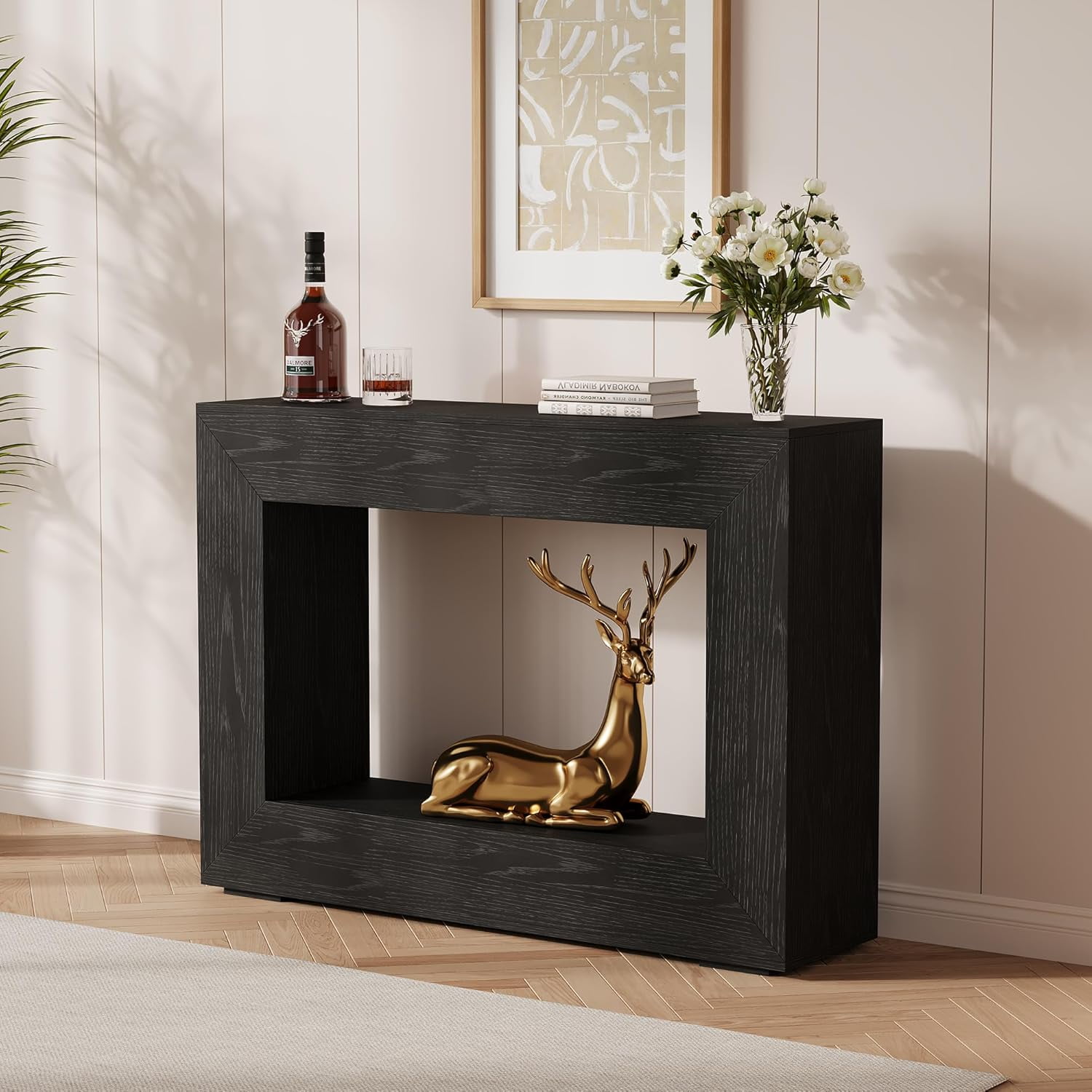 Amenitlif 63" Farmhouse Console Table - Long Sofa Table Behind Couch ...