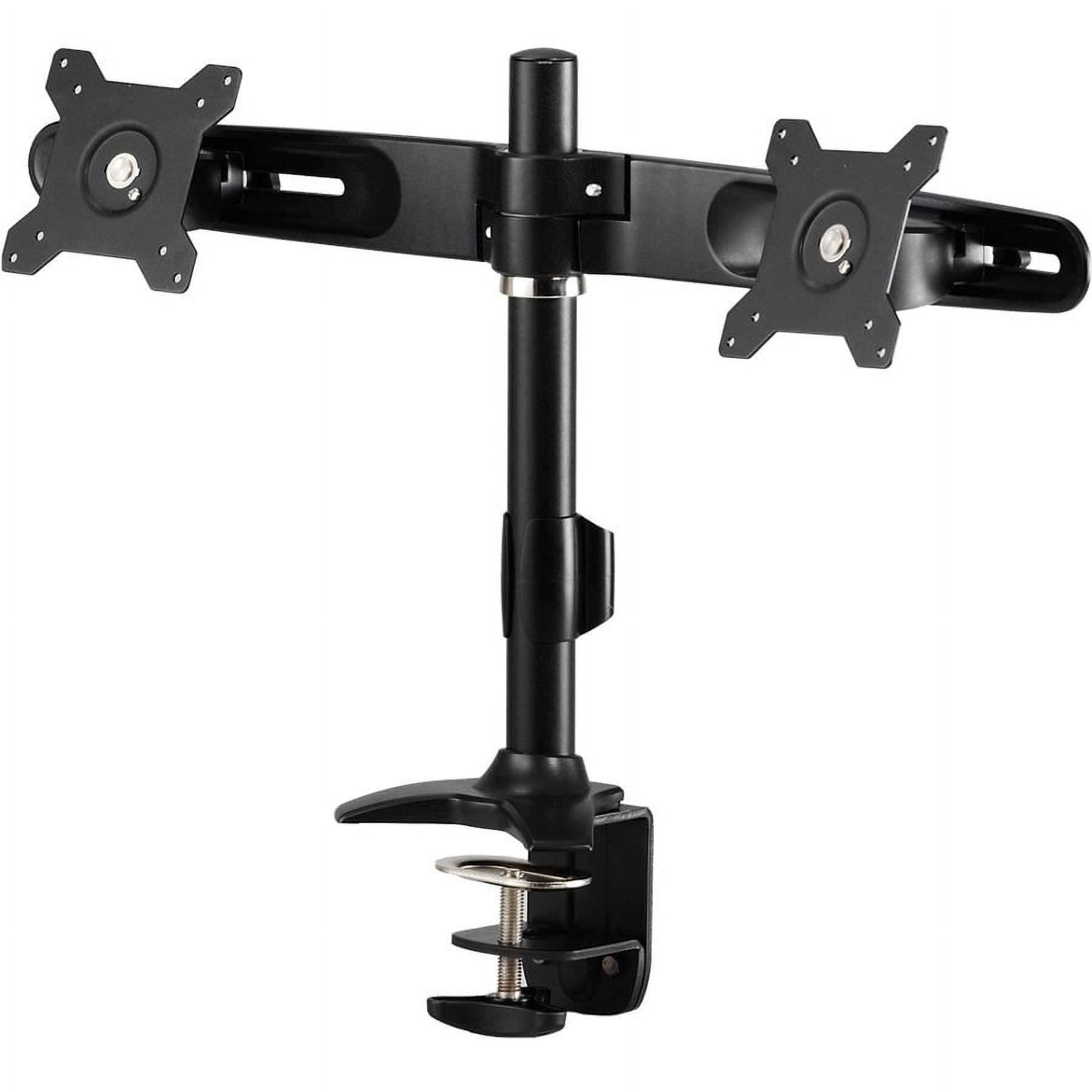 Amer Networks Dual Monitor Mount with Desk Clamp, Black - Walmart.com