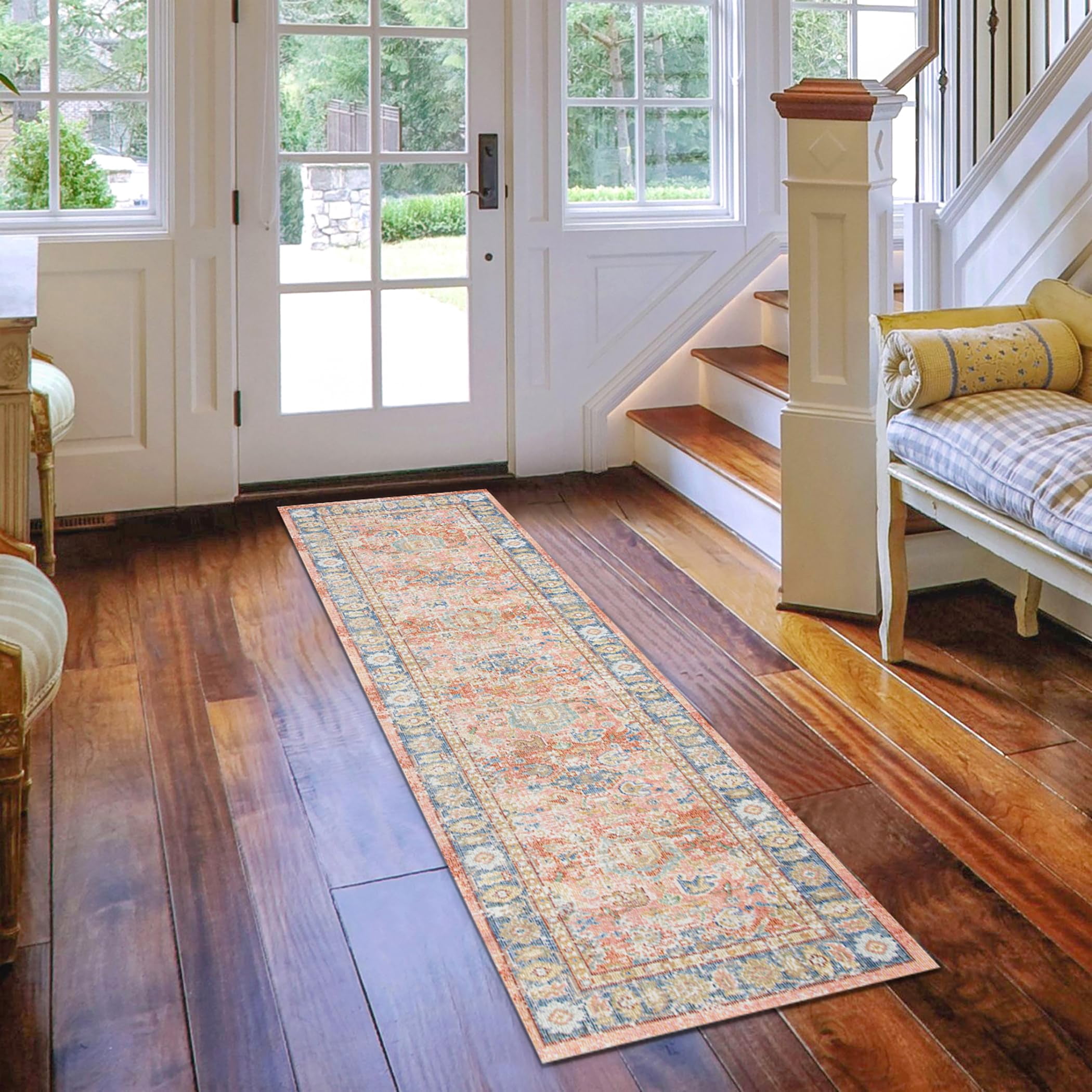 Amer Rugs Century Collection 3x8 Runner Rug, Bordered Rugs for Doorstep ...