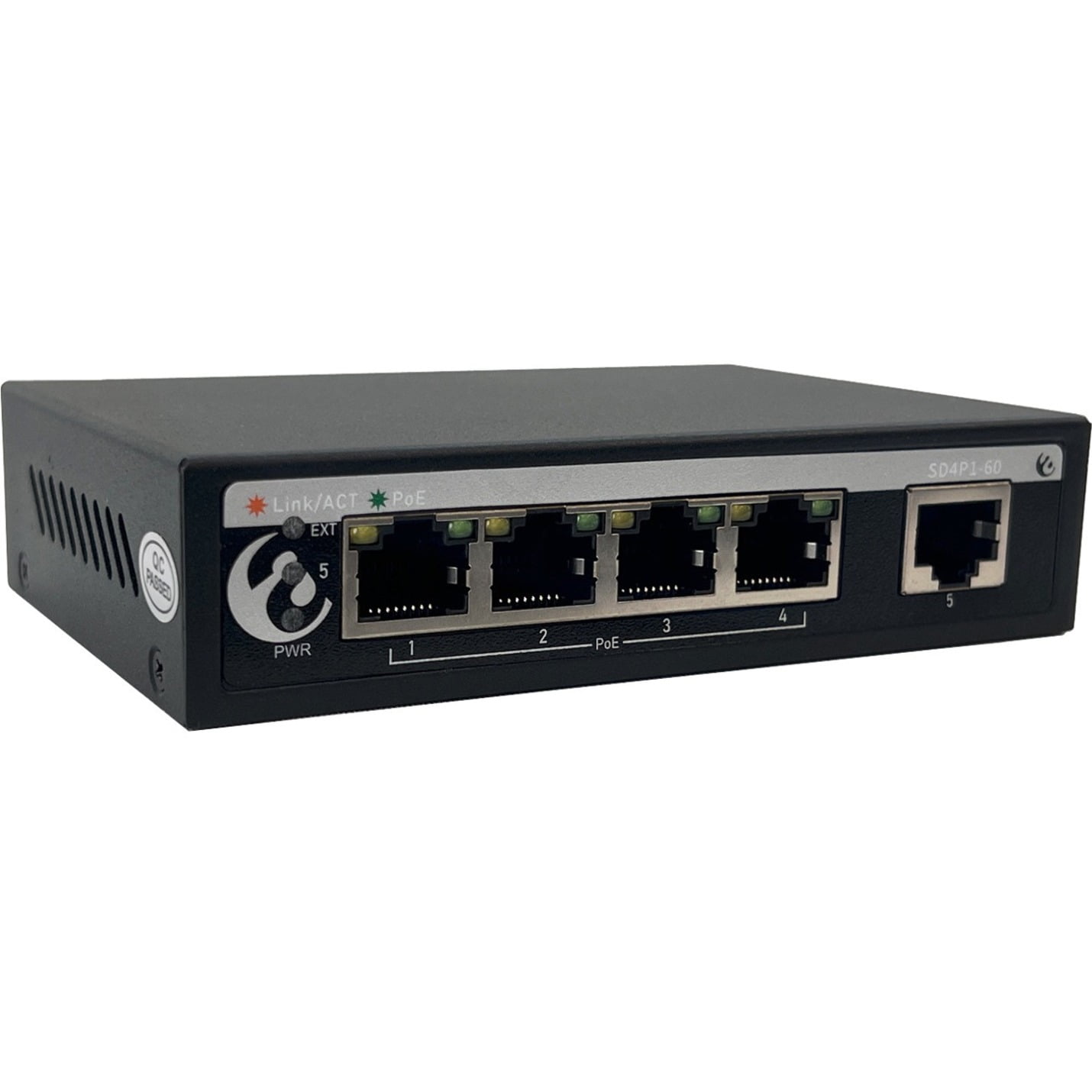 Amer SD4P1-60 Ethernet Switch - 5 Ports - Fast Ethernet - 10/100Base-T ...